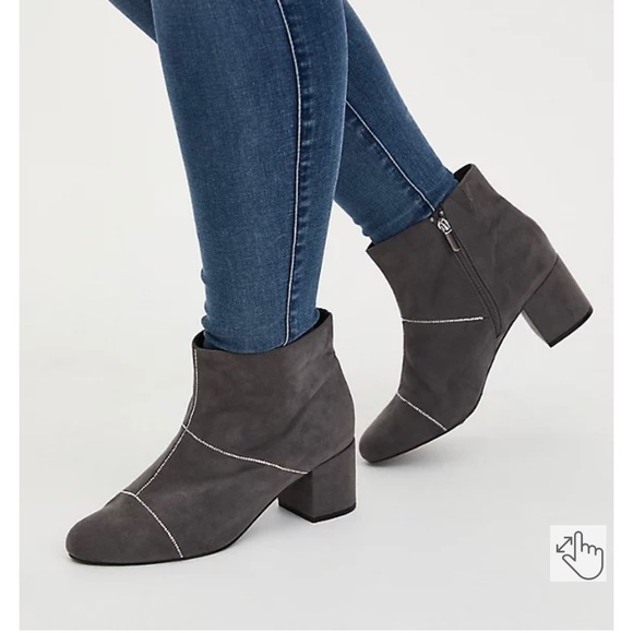 torrid | Shoes | Torrid Gray Rhinestone Ankle Bootie 95 | Poshmark